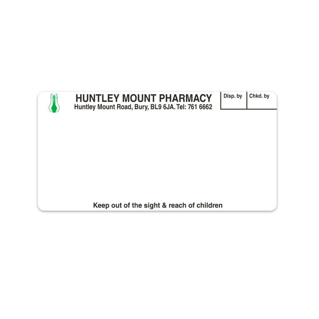 Huntley Mount Dispensing Labels | EMT Healthcare