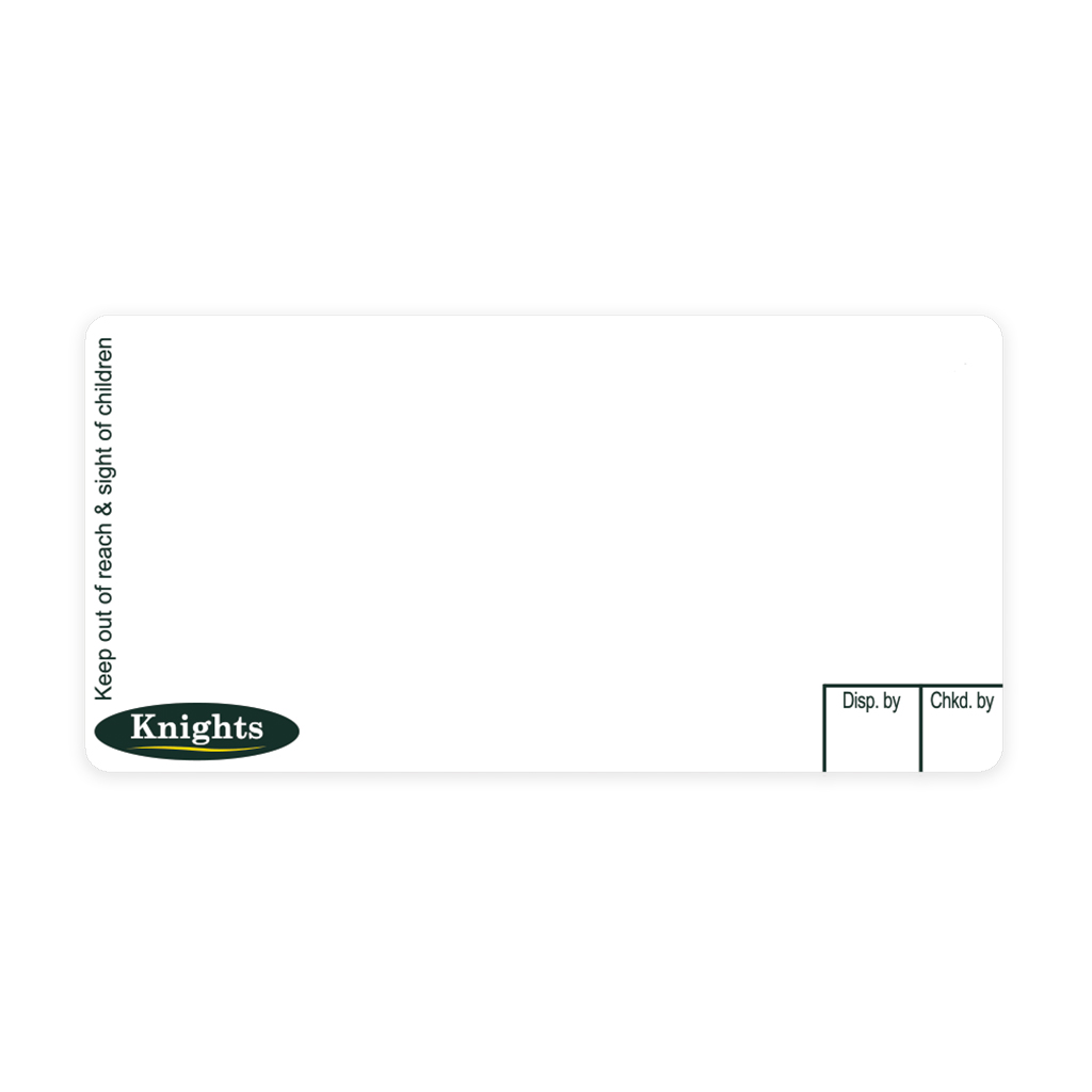 Knights Zebra Dispensing Labels | EMT Healthcare