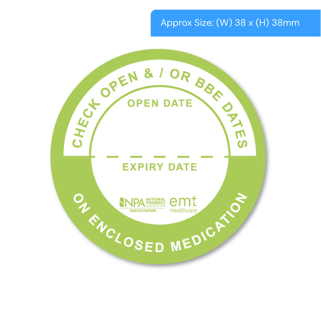 Open Date Alert Labels | EMT Healthcare