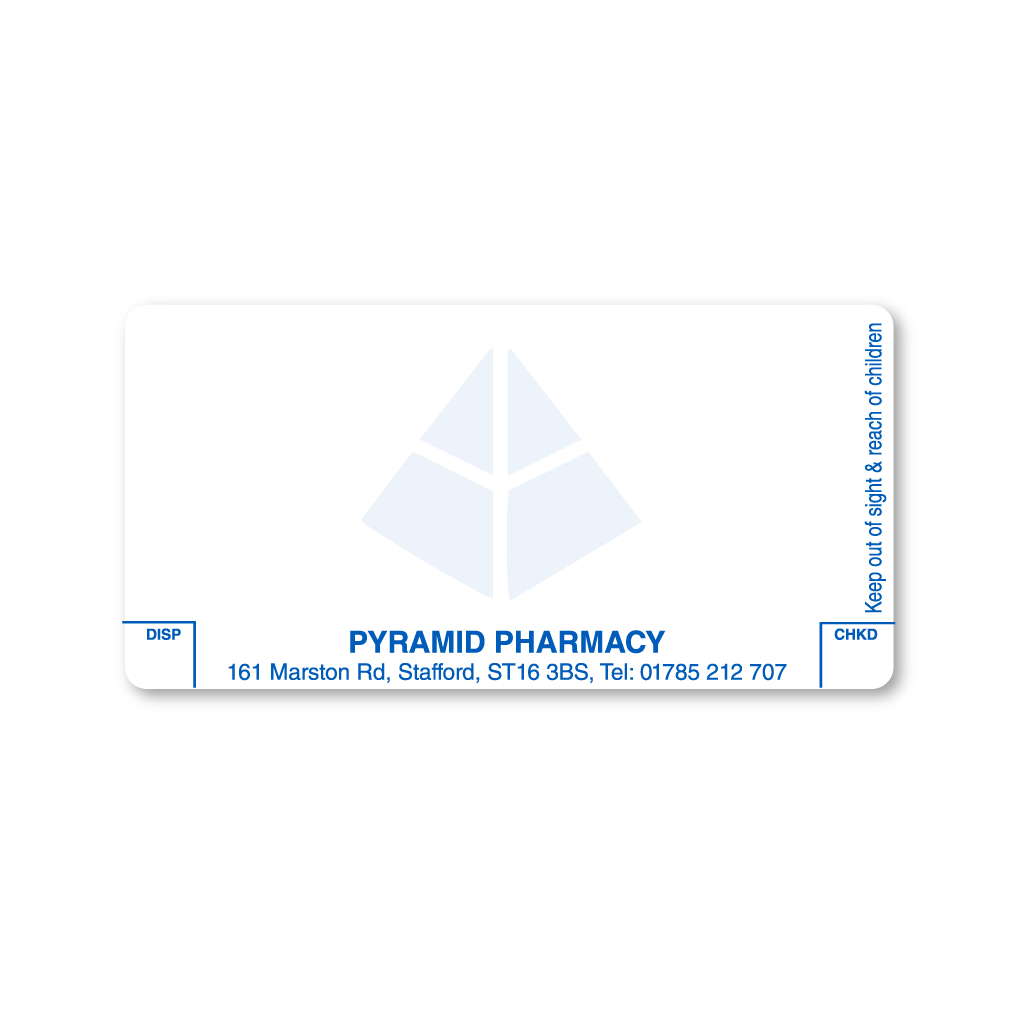 Pyramid Pharmacy Stafford Labels | EMT Healthcare