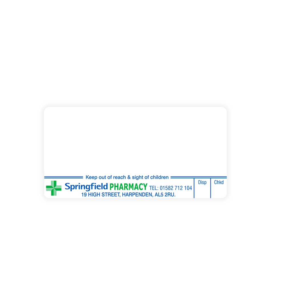 Springfield Dispensing Labels (Jade) | EMT Healthcare