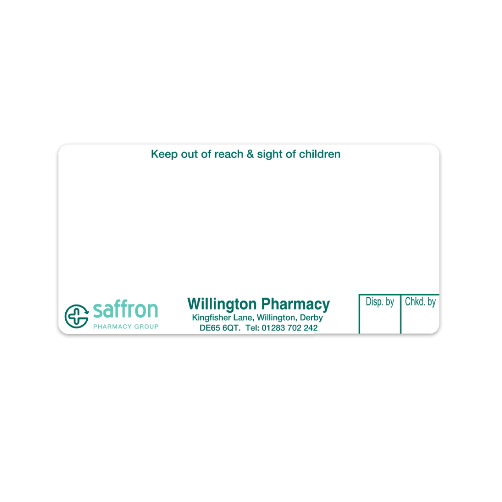 Willington Dispensing Labels (EMT2015) | EMT Healthcare