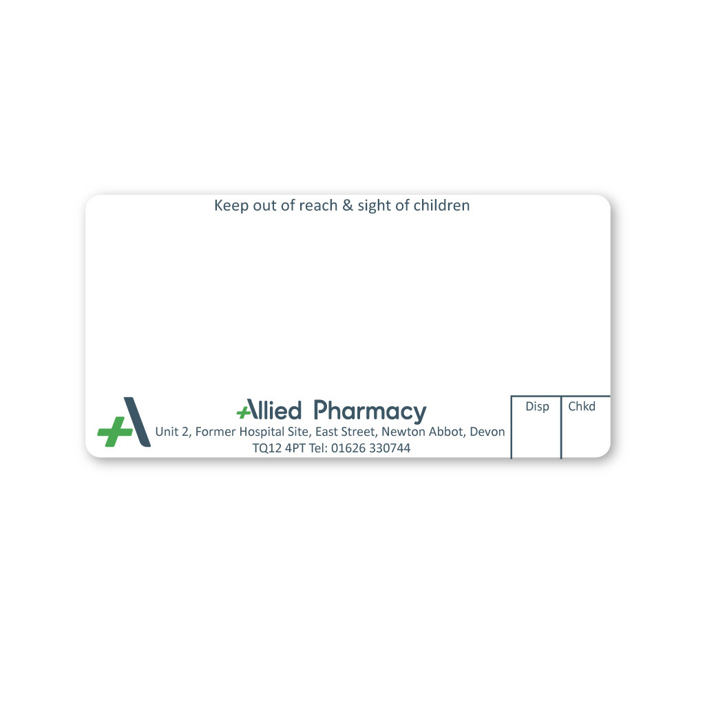 Allied Newton Abbott Pharmacy Labels | EMT Healthcare