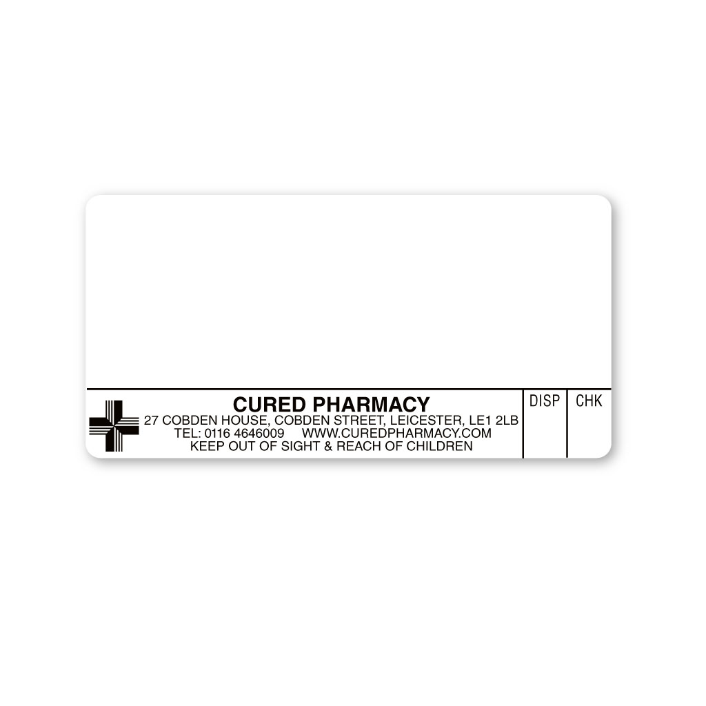 Cured Pharmacy Labels | EMT Healthcare