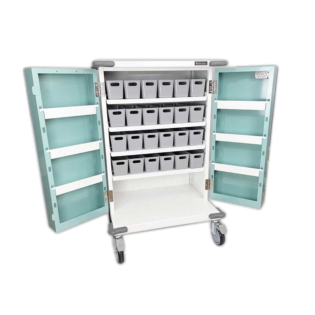 25 tray compact unit dosage trolley | EMT Healthcare