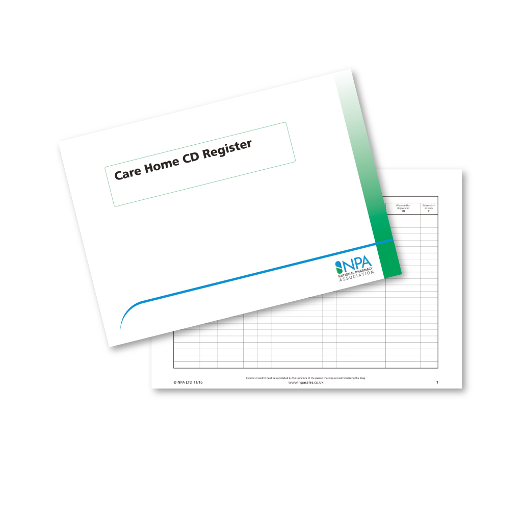 Care Homes Controlled Drug Register | EMT Healthcare
