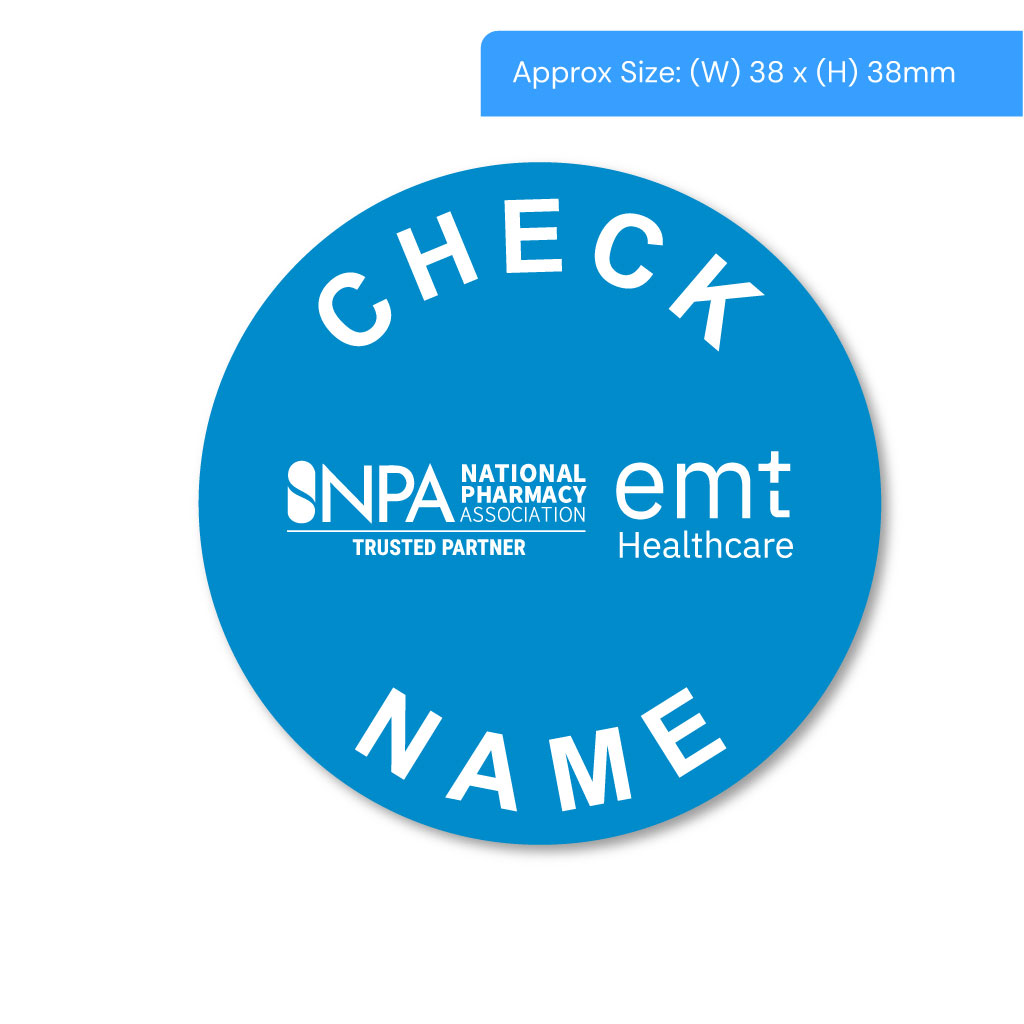 Check Name Alert Labels | EMT Healthcare