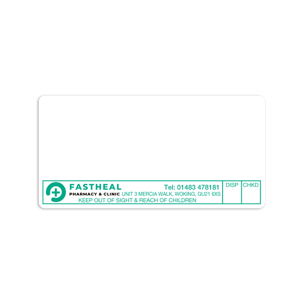 Fastheal Pharmacy Mercia Walk Labels | EMT Healthcare